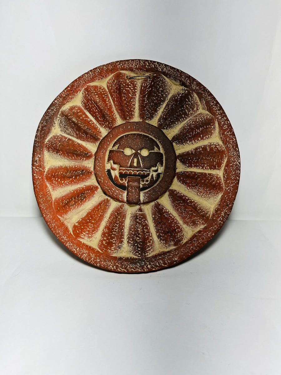 Disco de la muerte color rojo – Coatlicue Arte- Xolito Mio