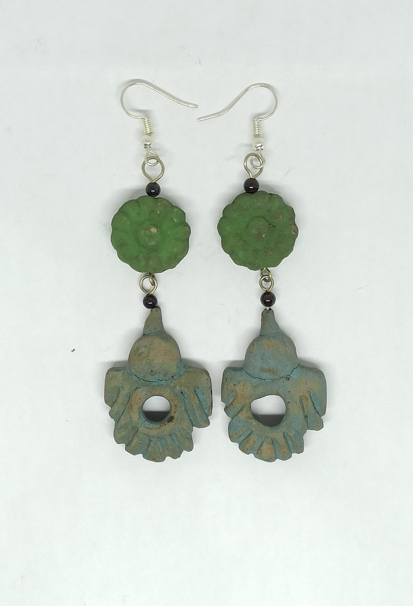 Colibri azul con peyote verde – Coatlicue Arte- Xolito Mio