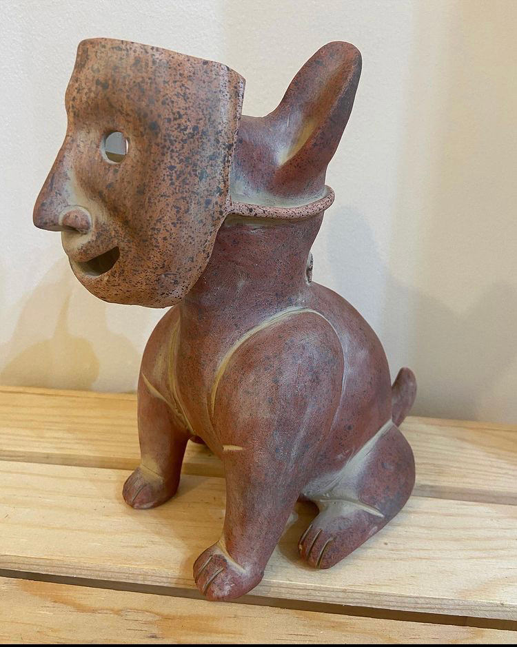 Xolo con mascara de frente – Coatlicue Arte- Xolito Mio