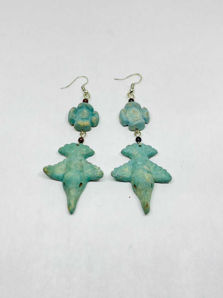 Colibri y flor azul – Coatlicue Arte- Xolito Mio